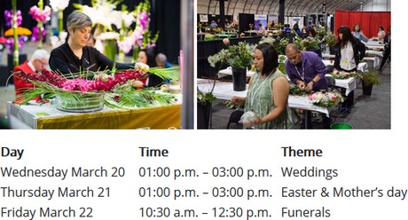 Guests can create their own flower designs during World Floral Expo