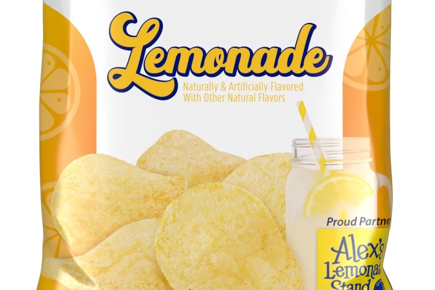 Chips realizzate con vero succo di limone