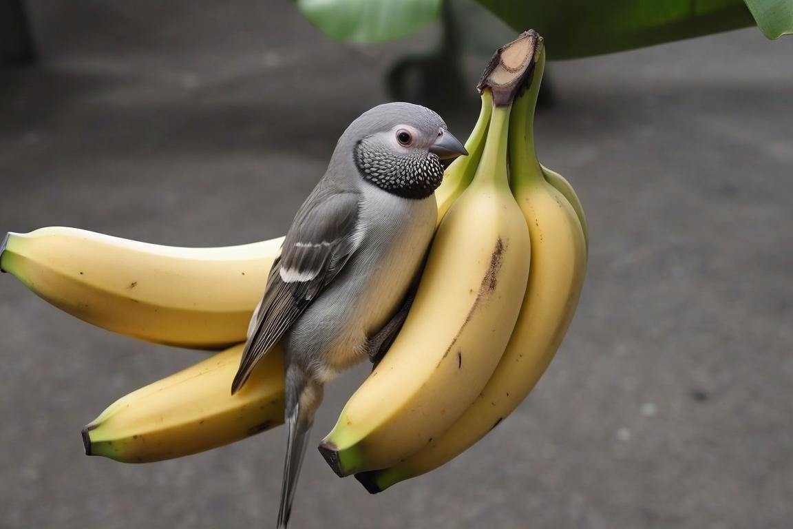 Feed Birds with bananas, not the peels