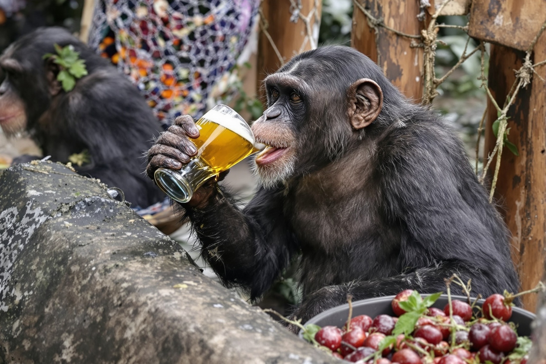 Chimps naturally consume alcohol from ripe fruit, study shows