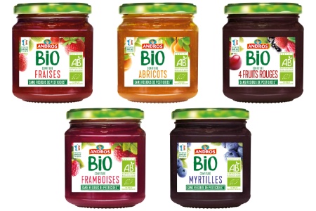 Andros lance des confitures bio sans résidus de pesticides