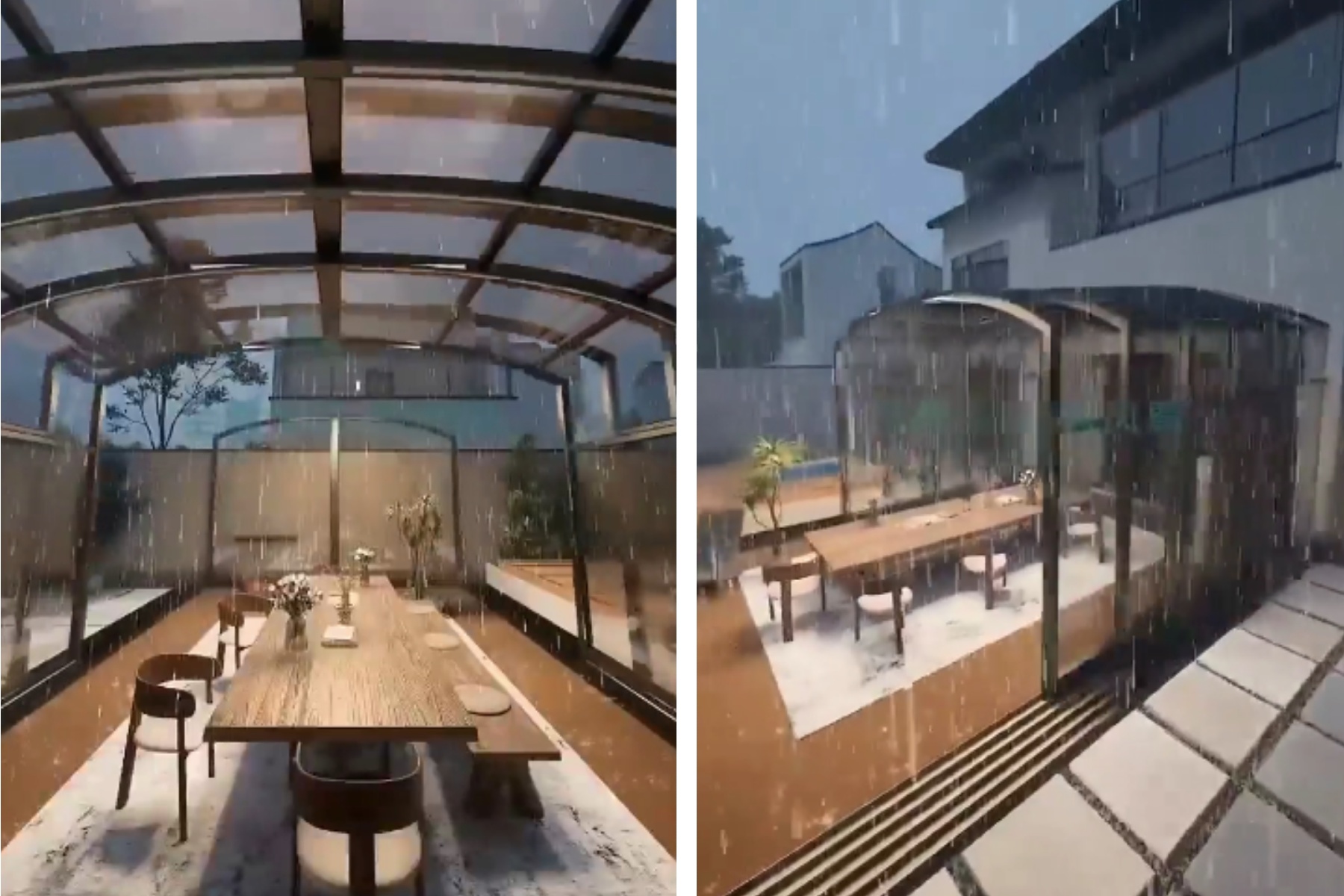 A patio roof that folds!